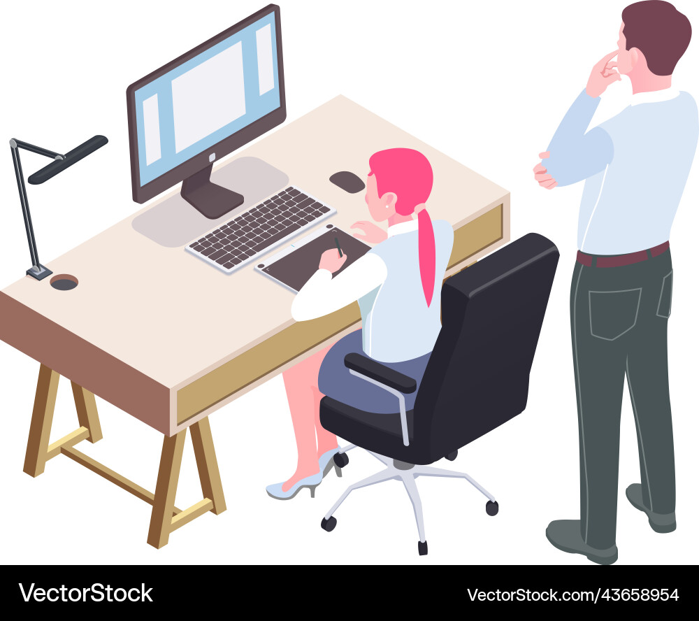 Office staff Royalty Free Vector Image - VectorStock