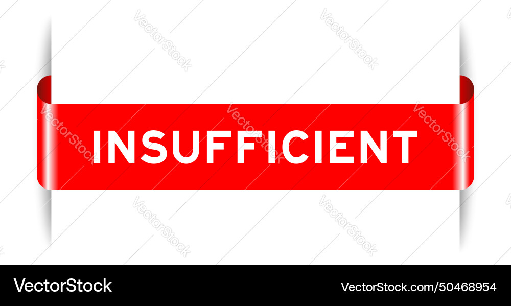 Red color inserted label banner with word Vector Image
