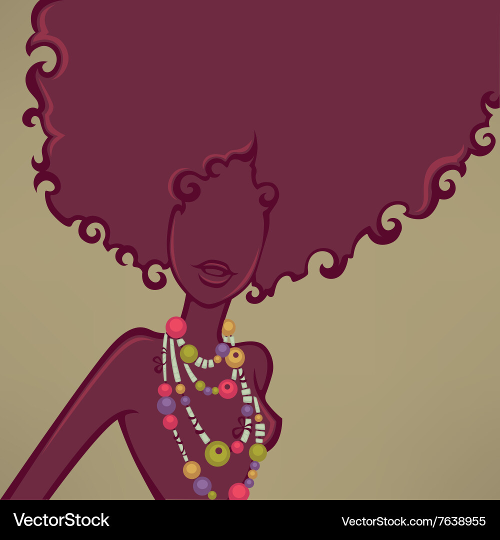 African girl Royalty Free Vector Image - VectorStock