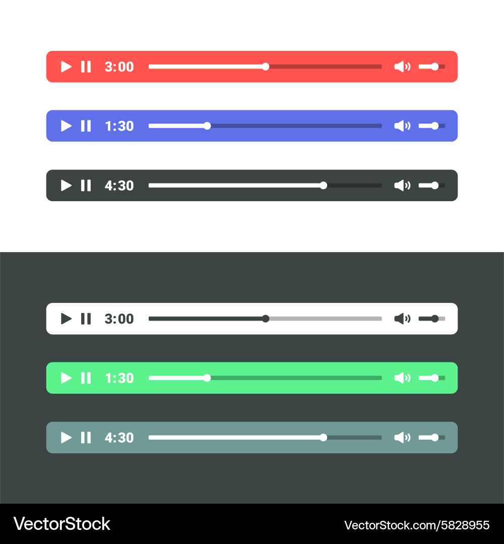 Audio player Royalty Free Vector Image - VectorStock