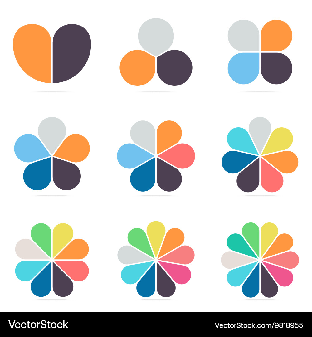 Elements for infographics pie charts diagrams Vector Image