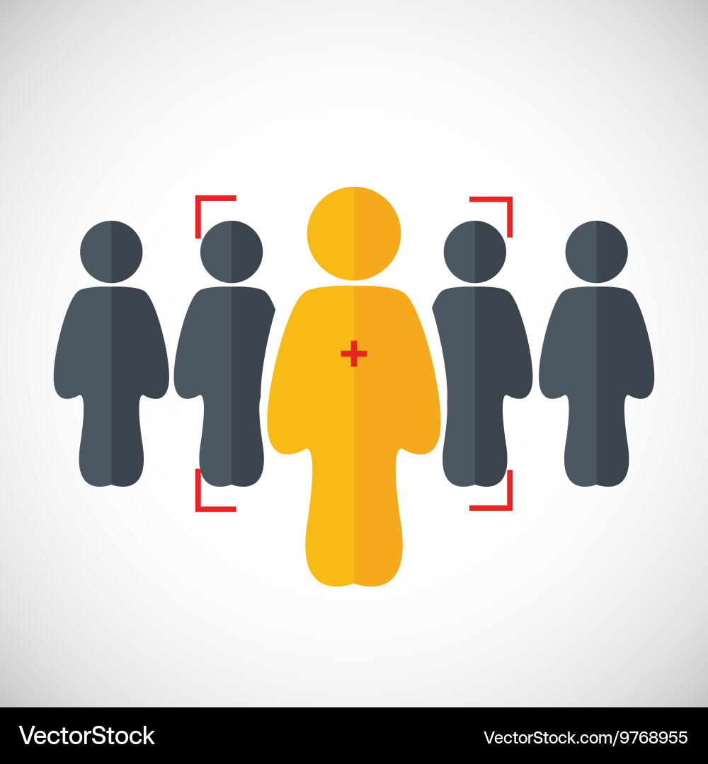 Human icons on the white Royalty Free Vector Image