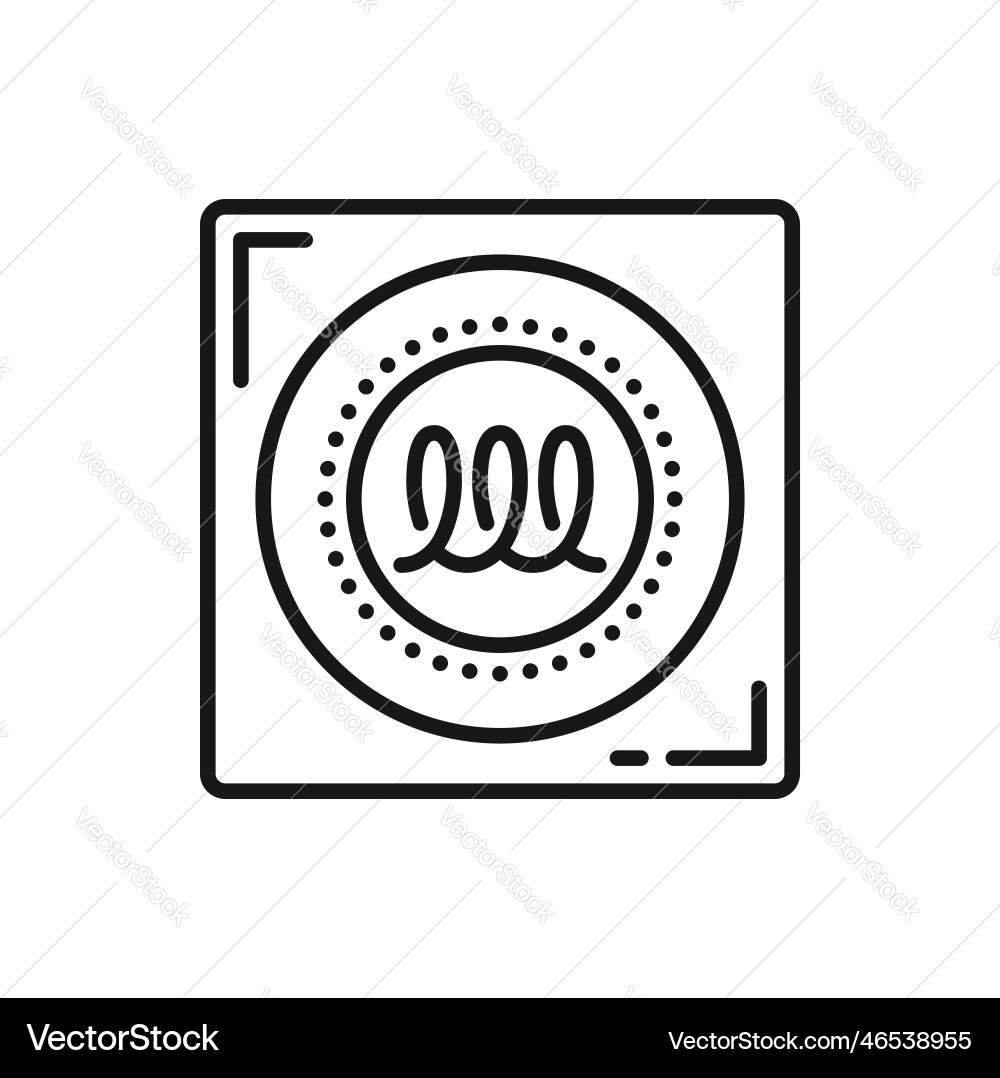 Induction cooker surface for cooking outline icon Vector Image