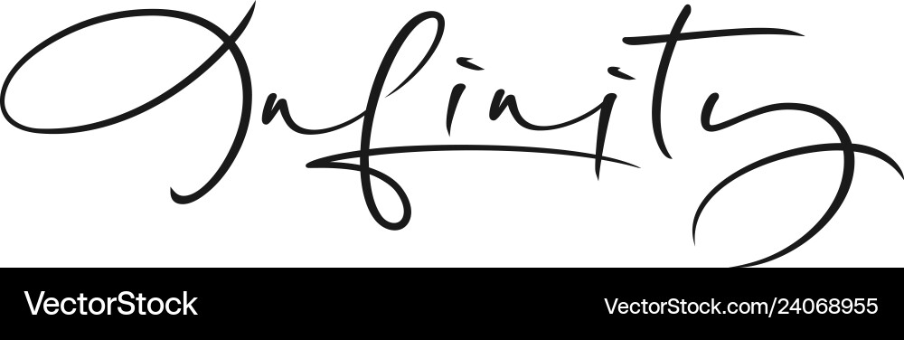 Infinity Signatur Lizenzfreies Vektorbild - VectorStock