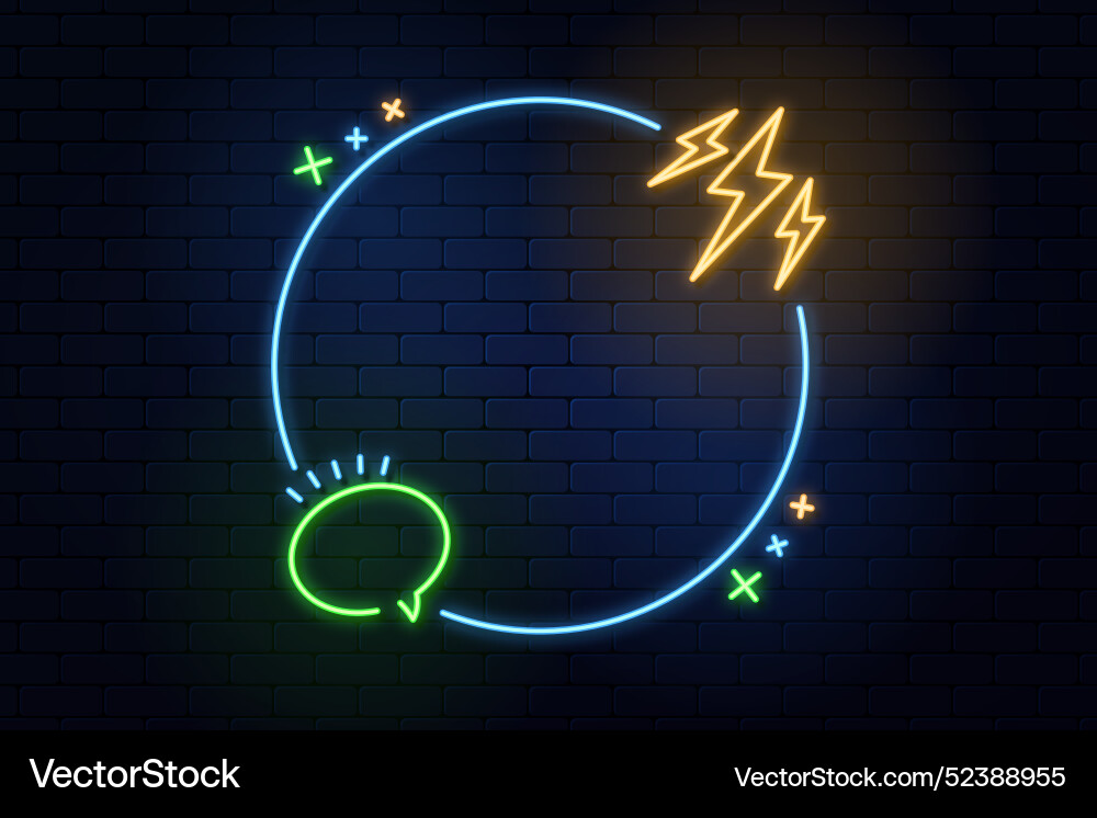Neon frame design Royalty Free Vector Image - VectorStock