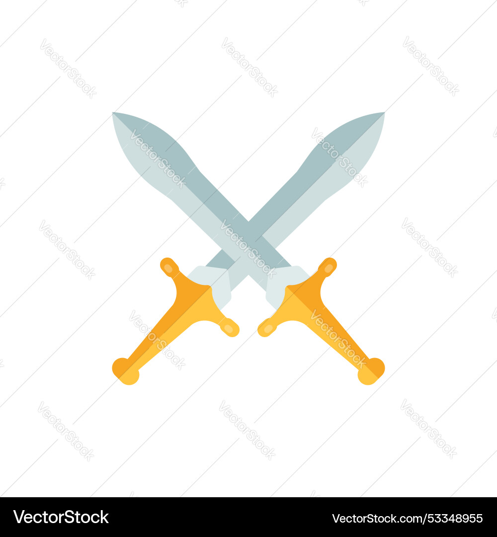 Old medieval sword icon in flat style weapon Vector Image