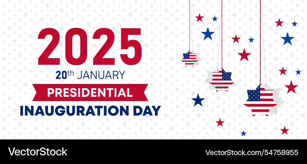 Presidential inauguration day web banner Vector Image