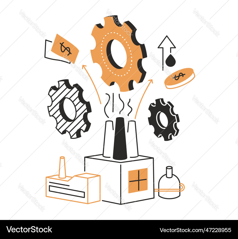 Steigende Fertigungskosten - modernes Liniendesign