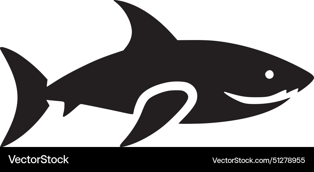 Shark - minimalist and simple silhouette Vector Image