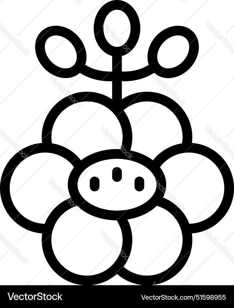 Simple black and white line art drawing Royalty Free Vector