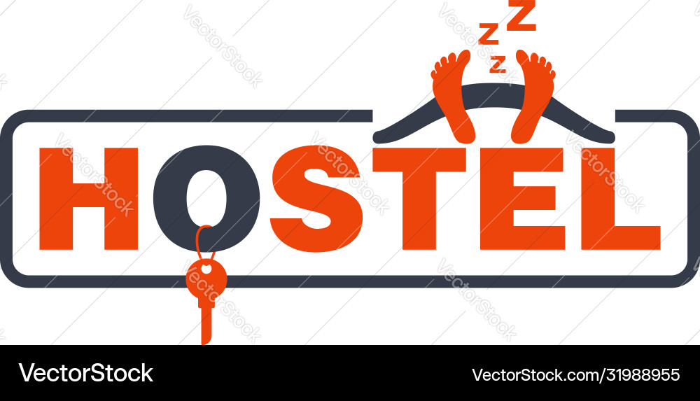 Sleepy Hostel Logo - Key & Zzz Royalty Free Vector Image