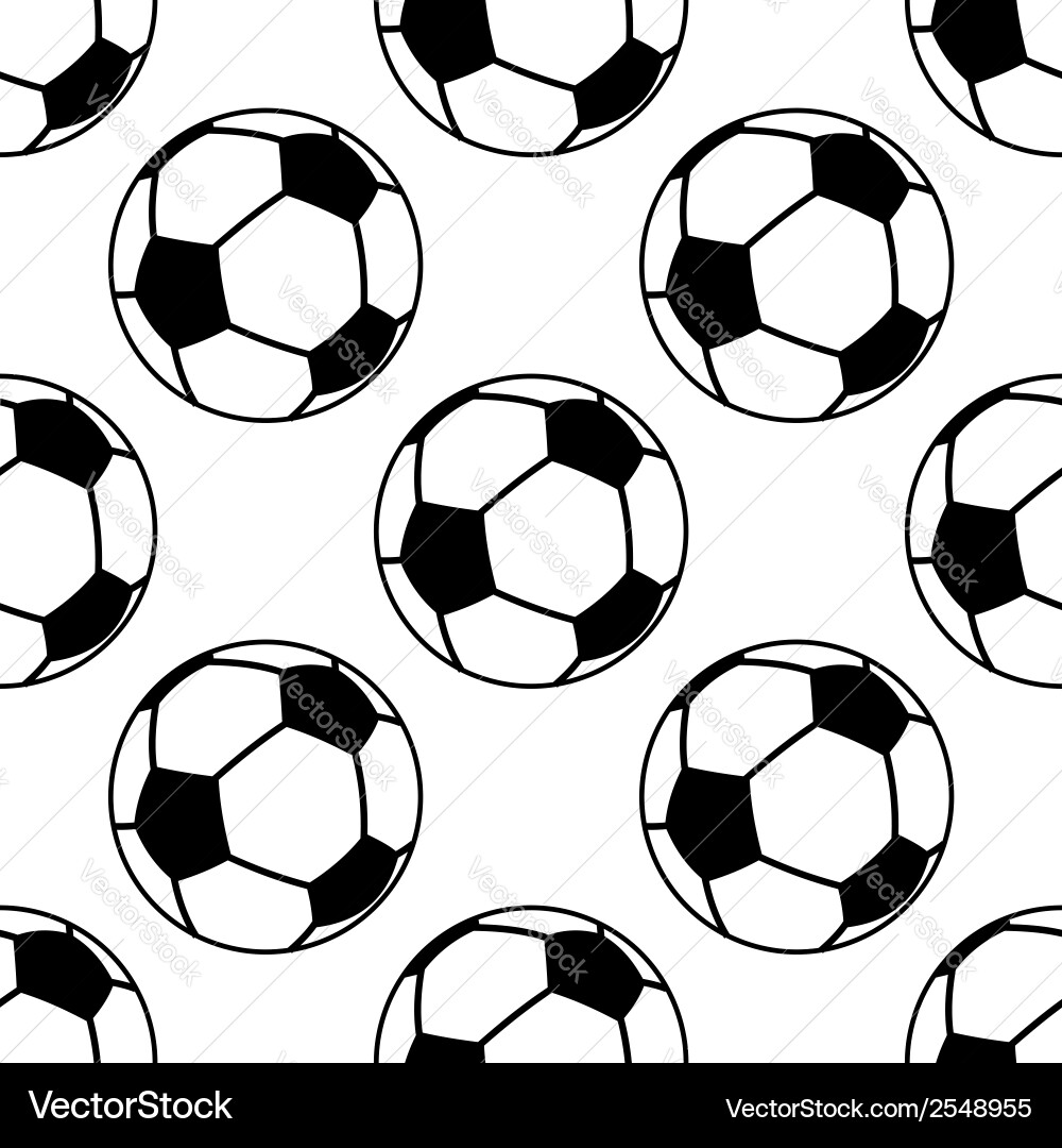 Soccer Ball Seamless Pattern Royalty Free Vector Image