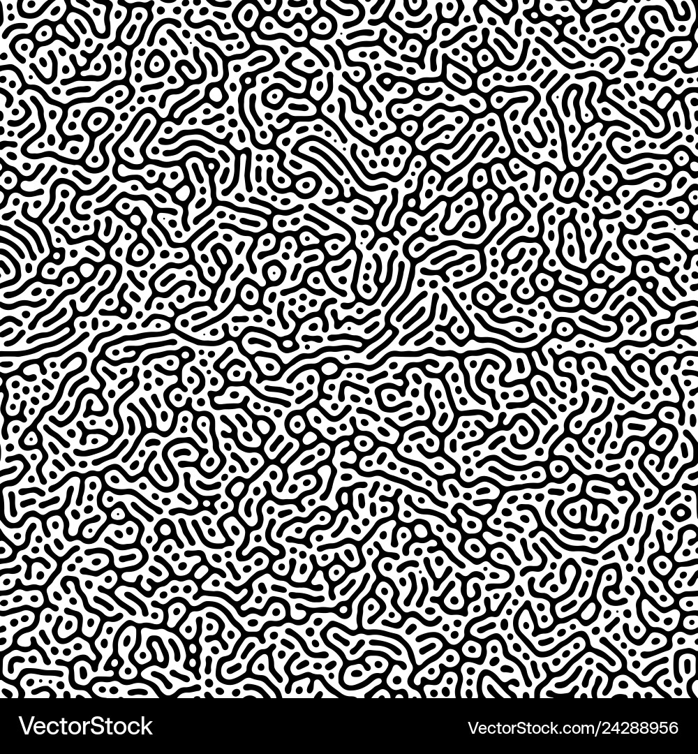 Diffusion reaction seamless pattern black Vector Image