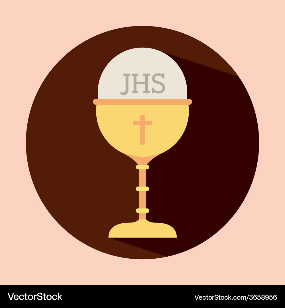 First Communion Holy Host Royalty Free Vector Image