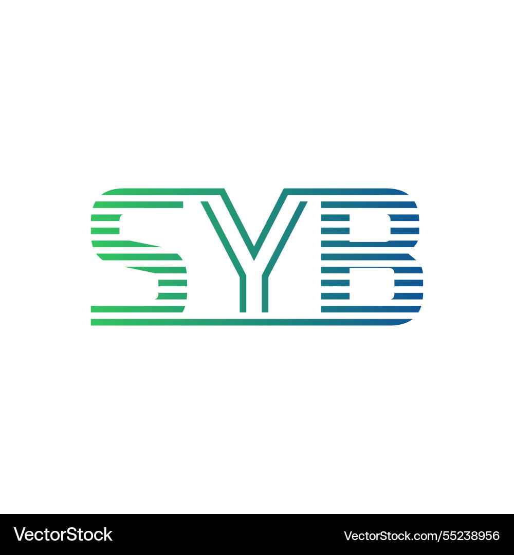 Modern syb logo design letter minimalist Vector Image