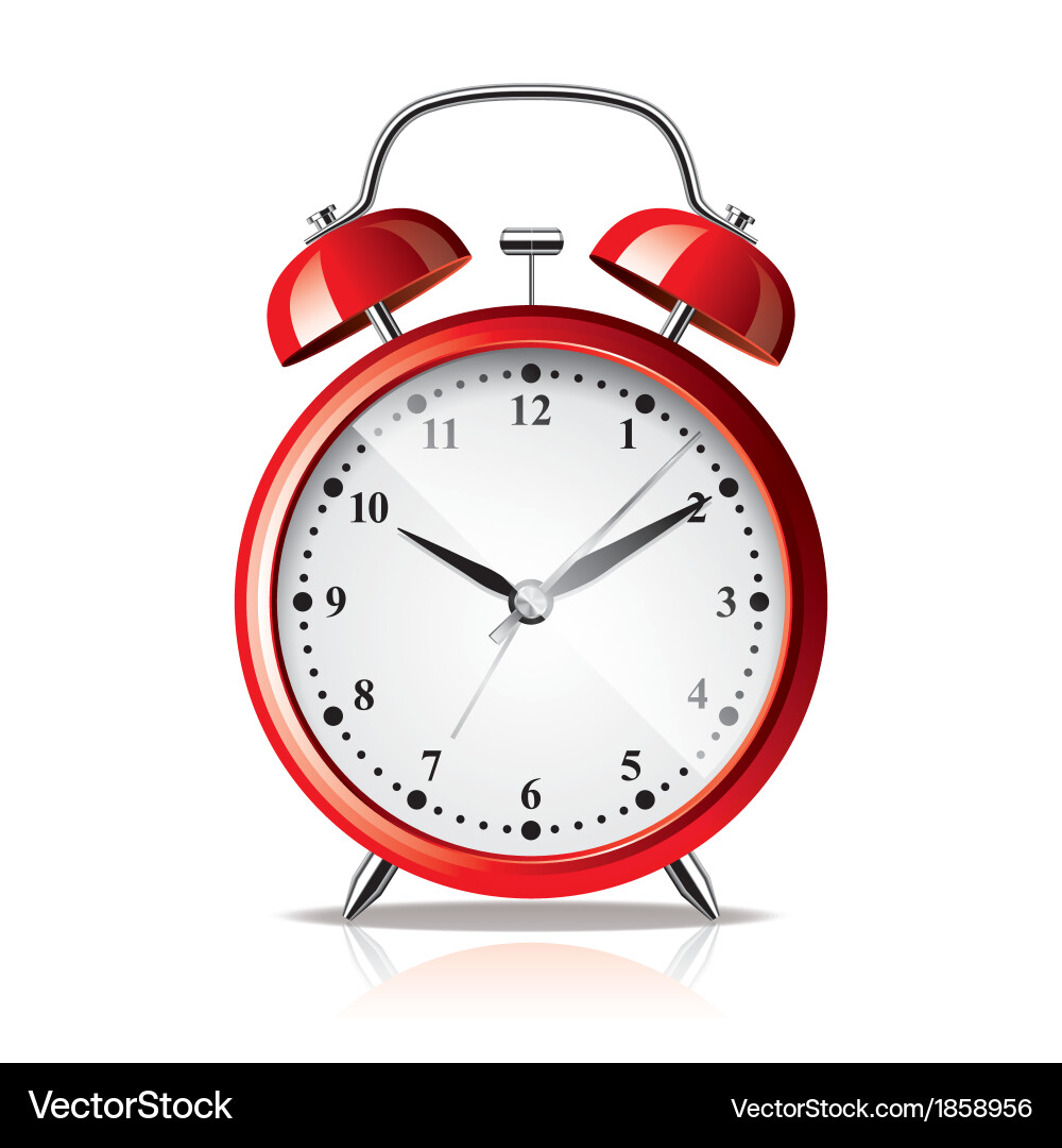 Object alarm clock Royalty Free Vector Image - VectorStock