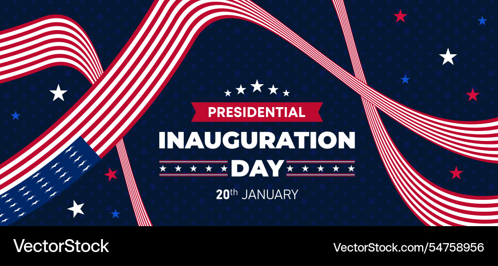 Presidential inauguration day web banner Vector Image