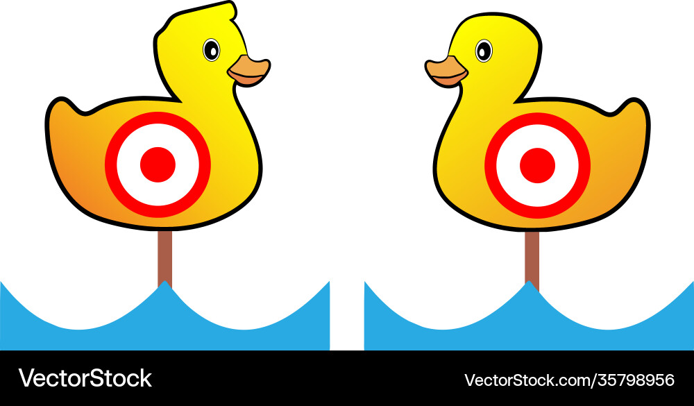 Target duck shooting range Royalty Free Vector Image
