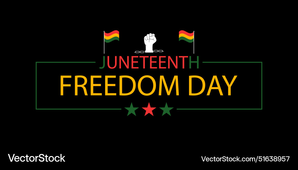 Honoring juneteenth a celebration of freedom Vector Image