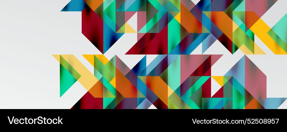 Tech minimal overlapping triangle shapes elements Vector Image