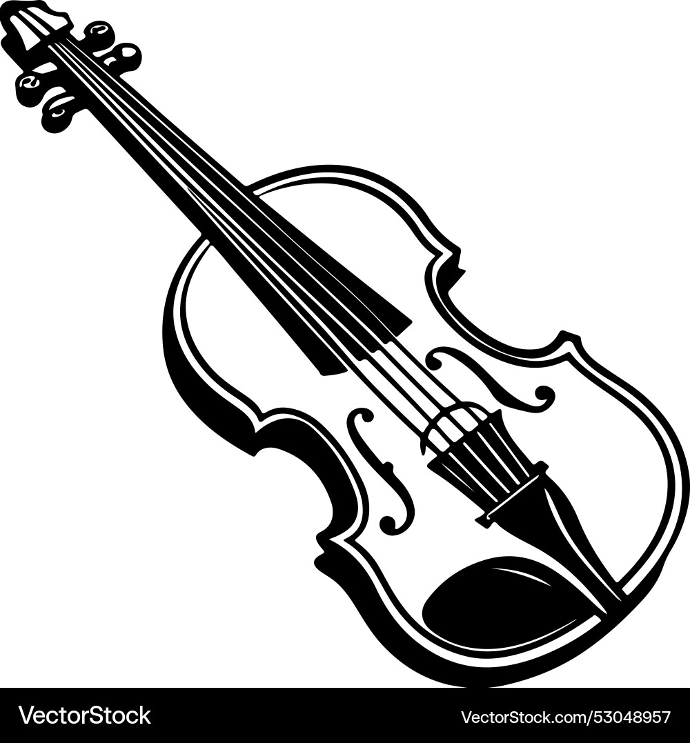 Violin silhouette Royalty Free Vector Image - VectorStock