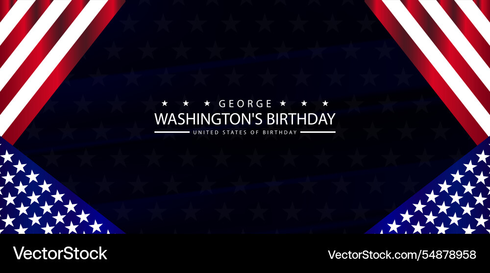 A look back at george washingtons birthday Vector Image