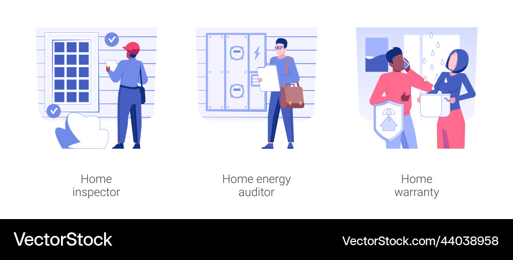 Home Inspection & Building Assessment Vector Image