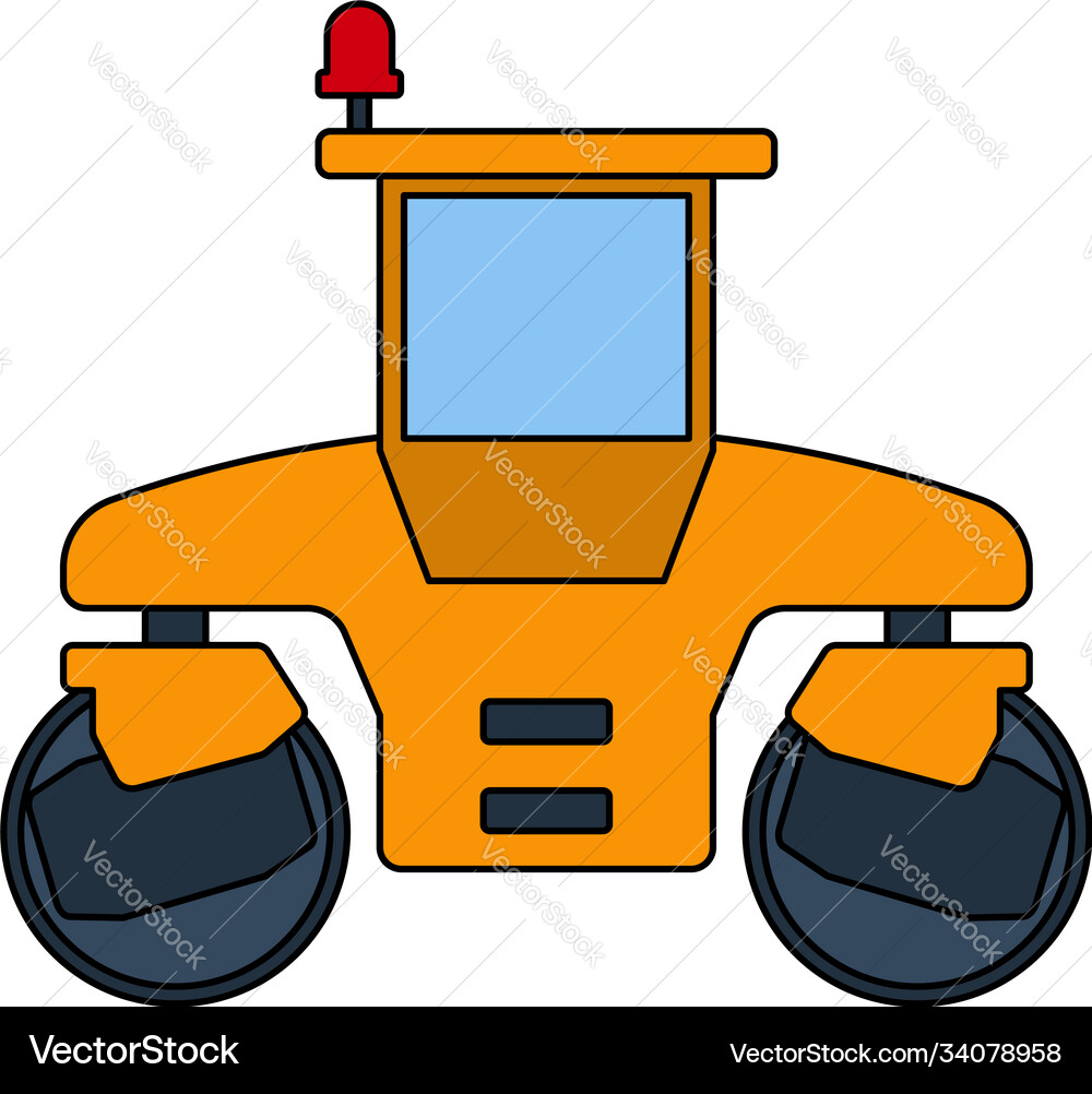 Icon road roller Royalty Free Vector Image - VectorStock