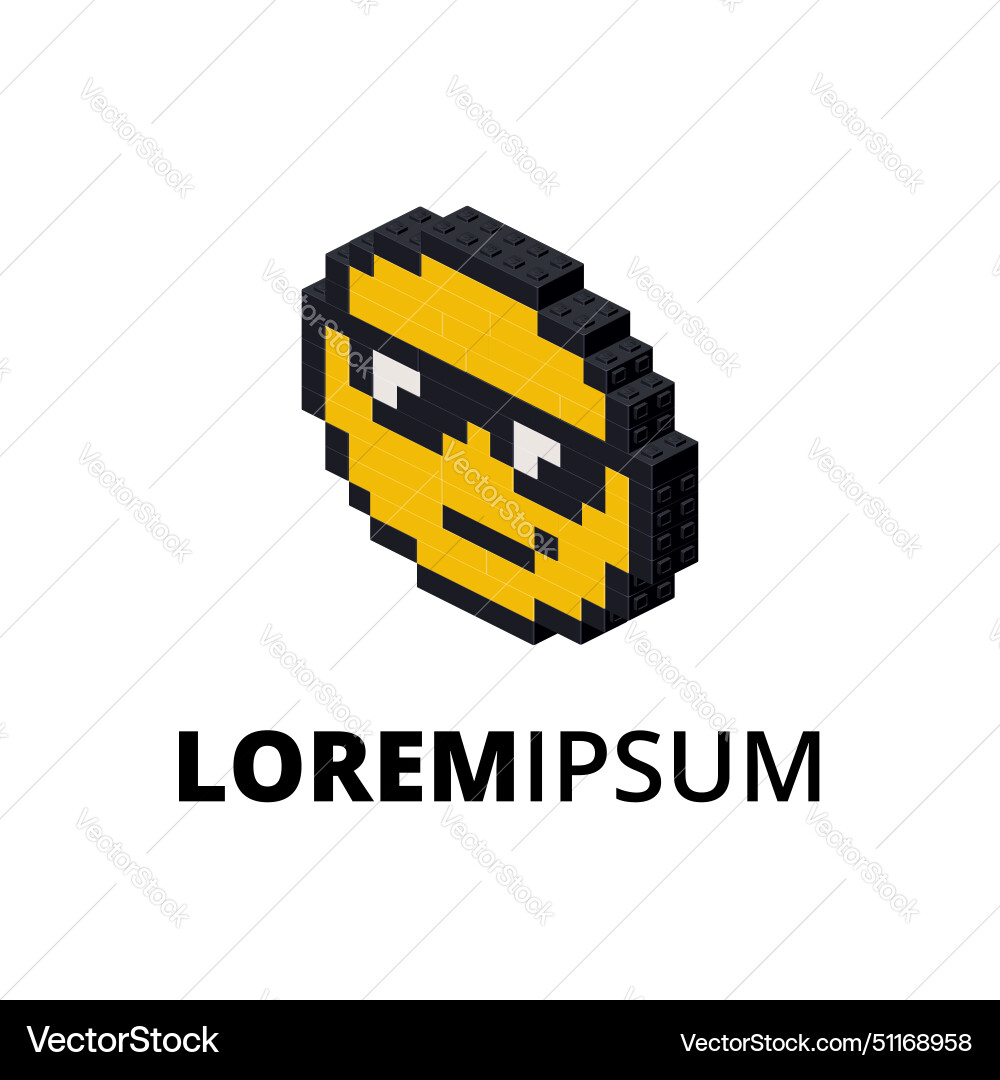 Logo with shamomile for print and design Vector Image