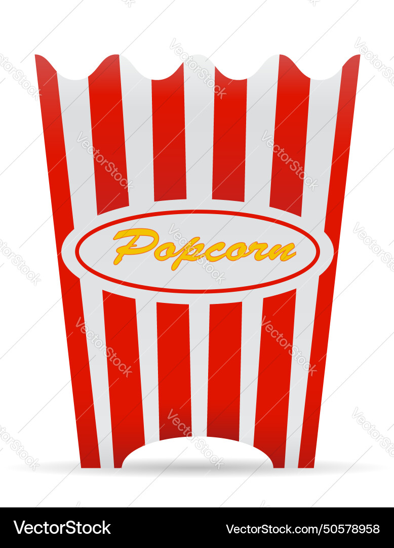 Popcorn packaging sweet snack Royalty Free Vector Image