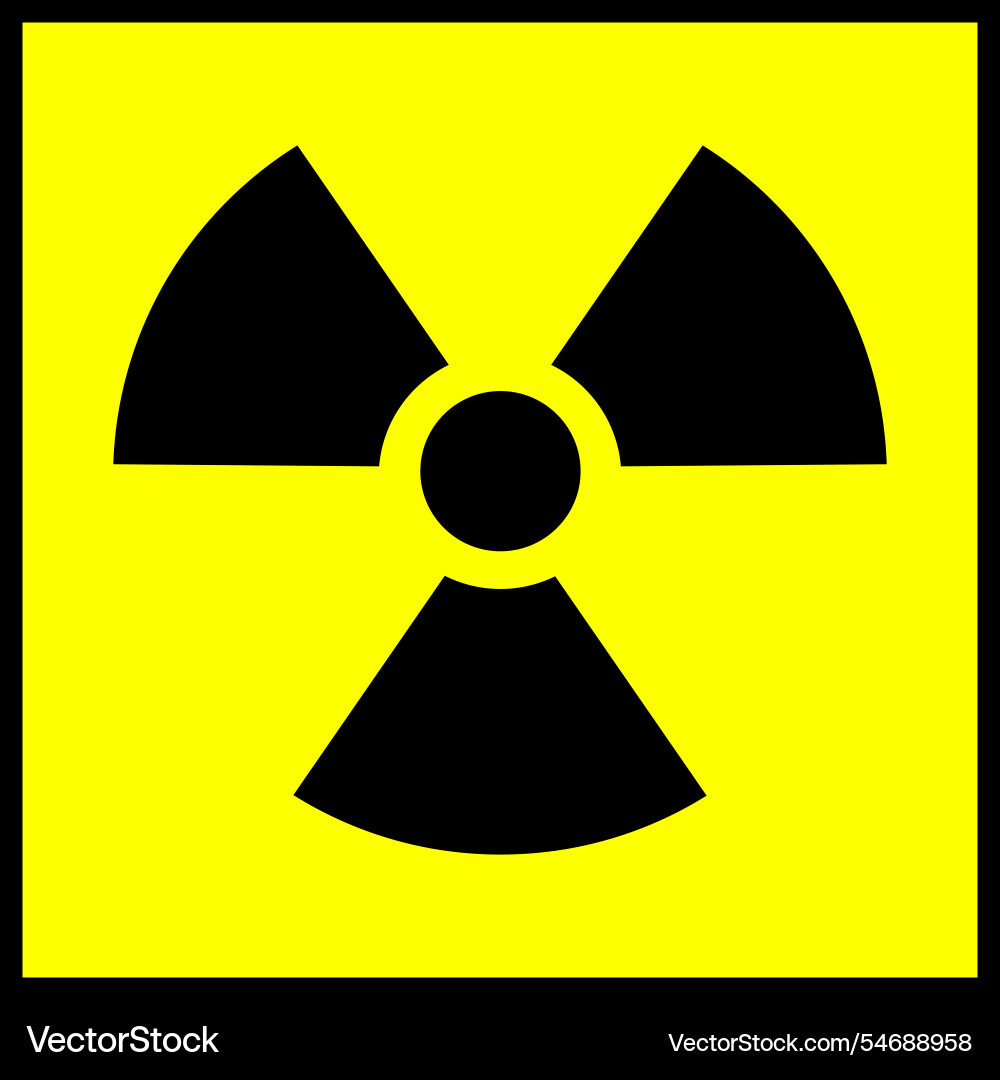 Radiation warning symbol Royalty Free Vector Image
