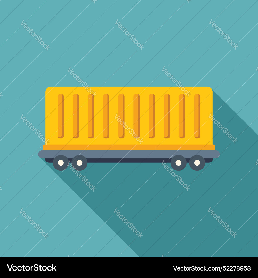 Simple flat of a cargo container Royalty Free Vector Image