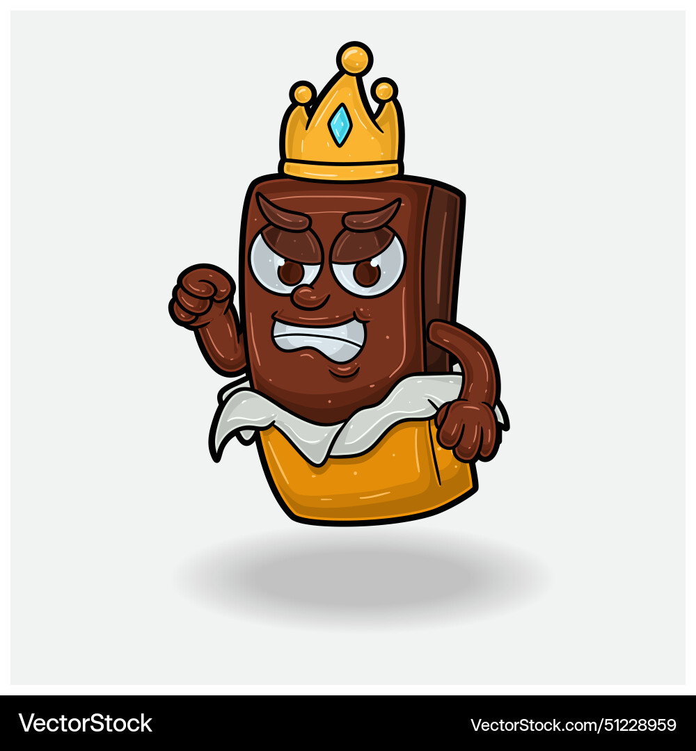 Chocolate with angry expression Royalty Free Vector Image
