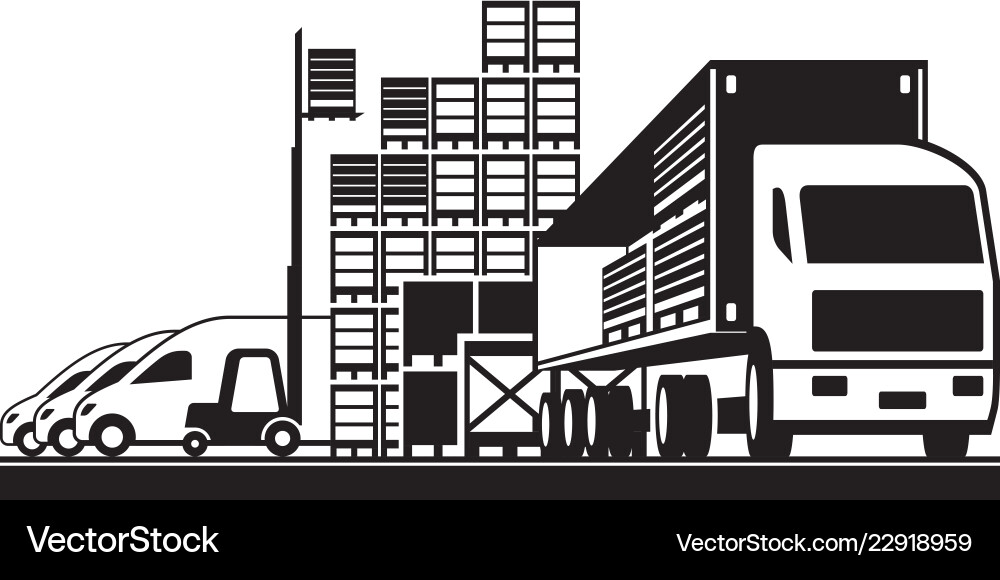 Distribution Warehouse Royalty Free Vector Image