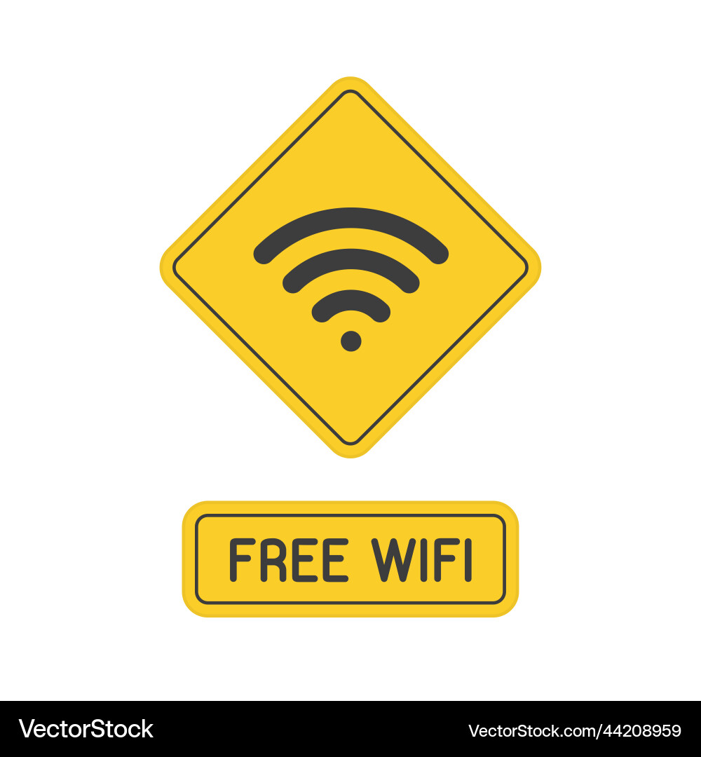 Free wifi Royalty Free Vector Image - VectorStock