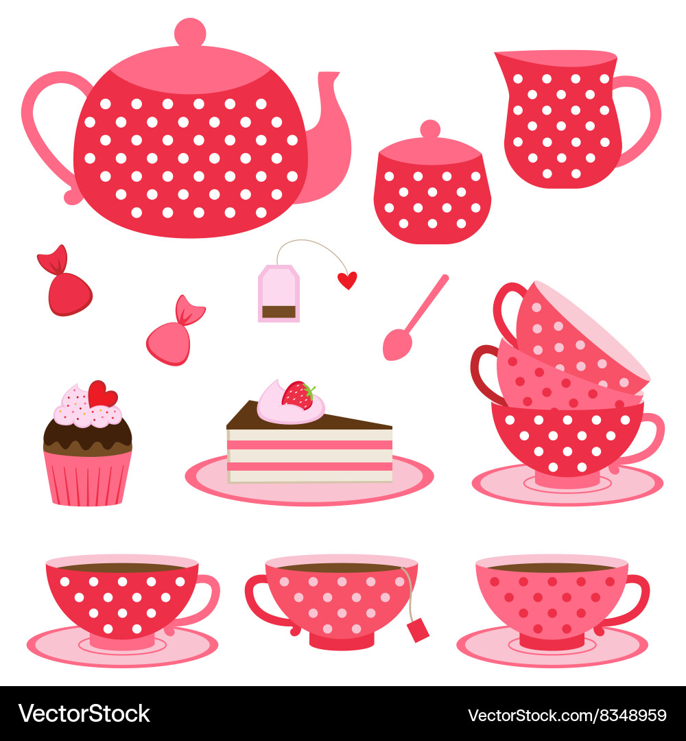 Tea party Royalty Free Vector Image - VectorStock