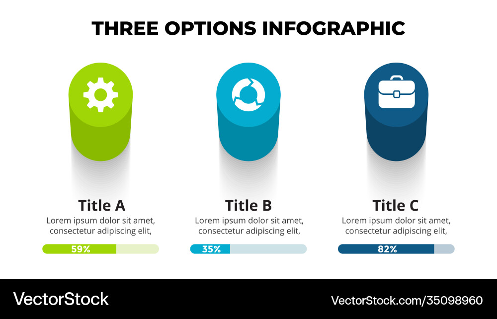 3d perspective infographic presentation Royalty Free Vector