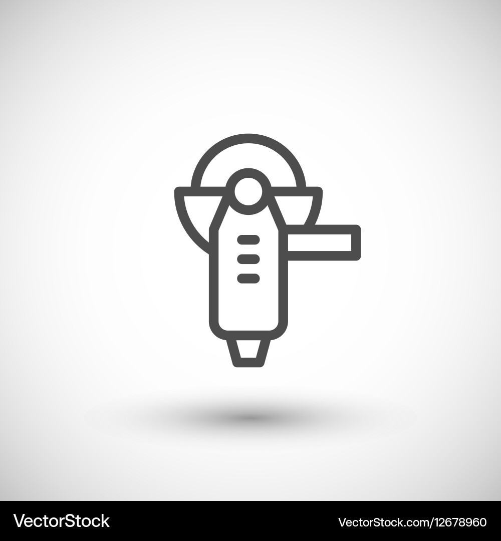 Angle grinder line icon Royalty Free Vector Image