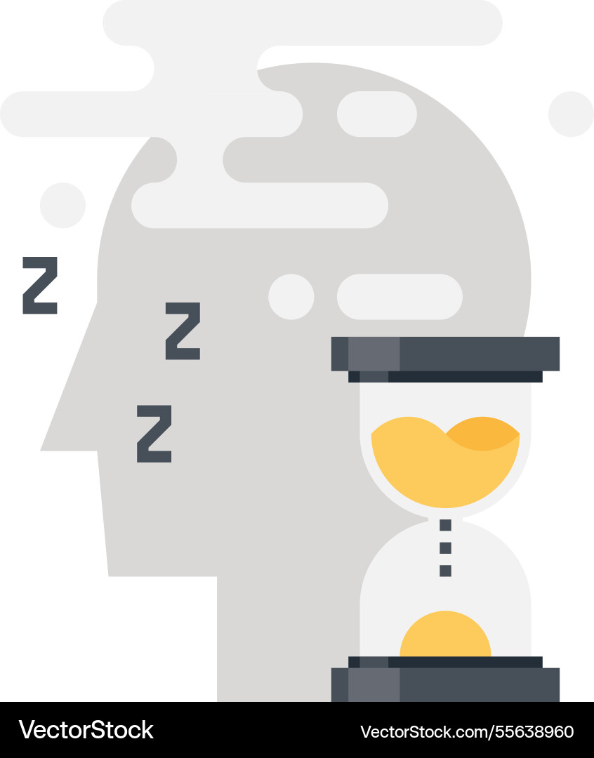 Laziness flat web icon concept Royalty Free Vector Image