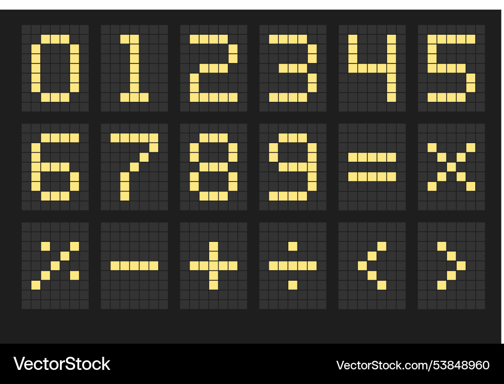 Led digital board electronic style display Vector Image