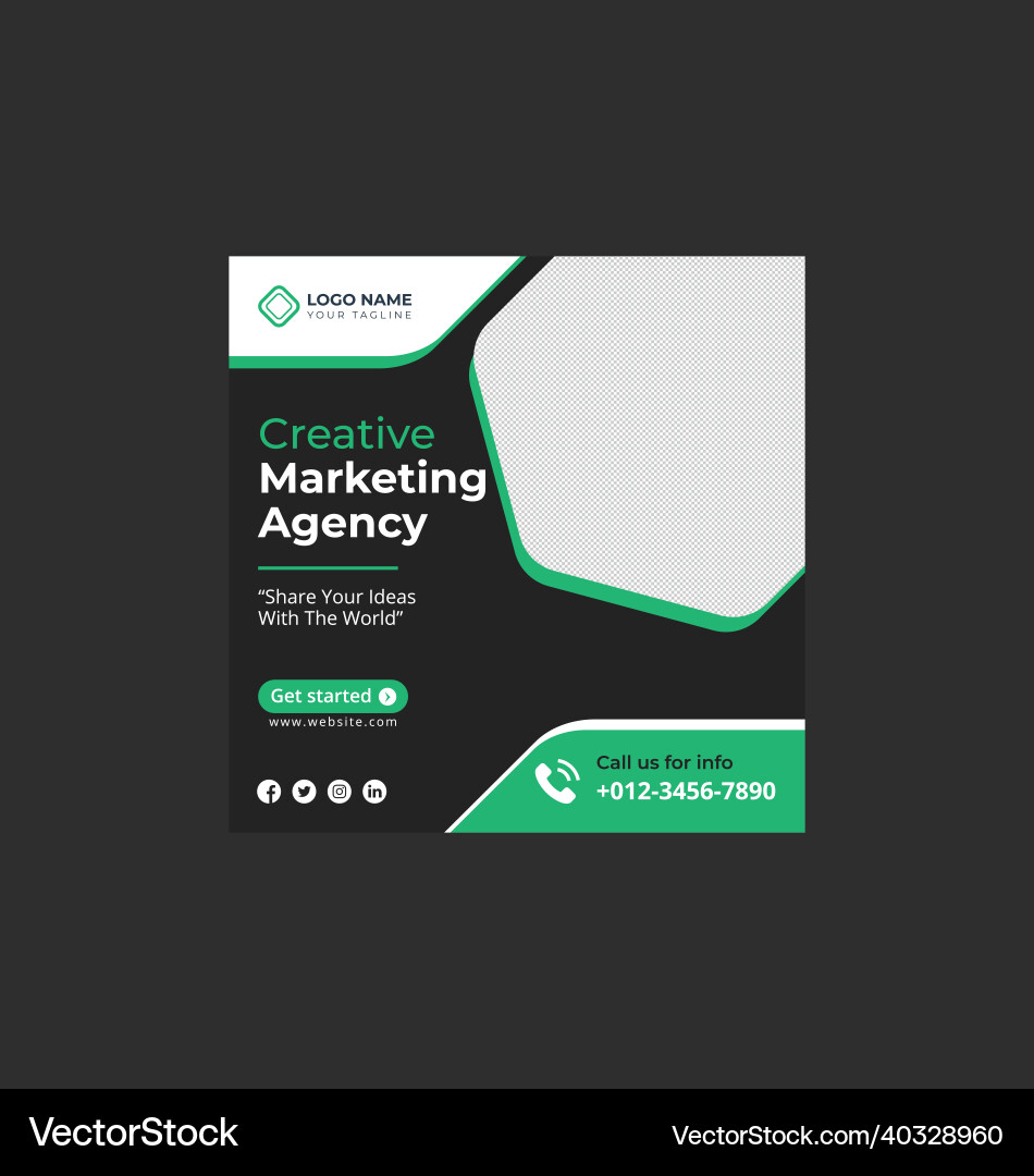 Social media instagram post banner template design