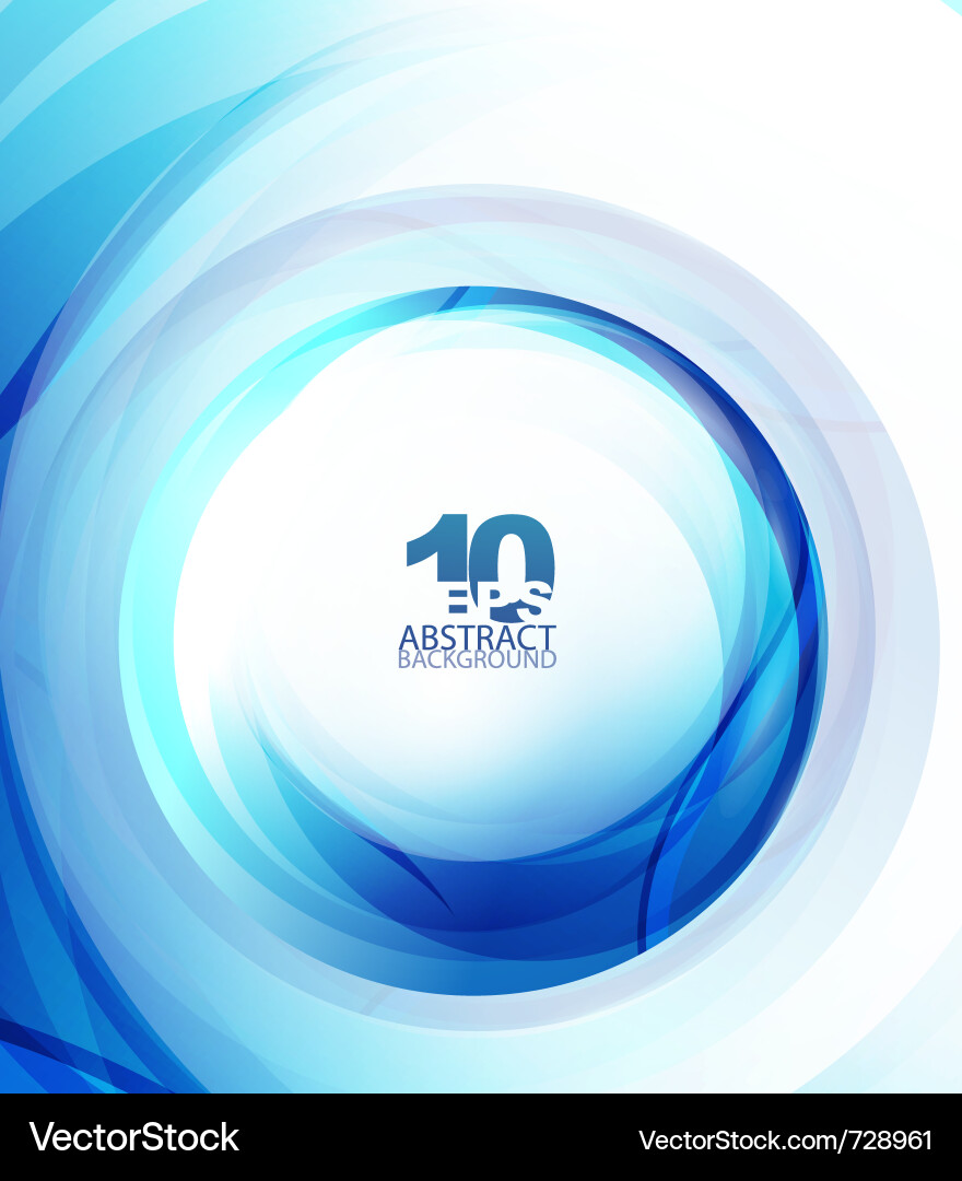 Blue wave abstract circle Royalty Free Vector Image
