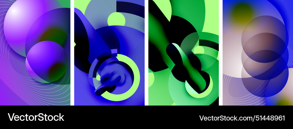 Circle geometric abstract posters Royalty Free Vector Image