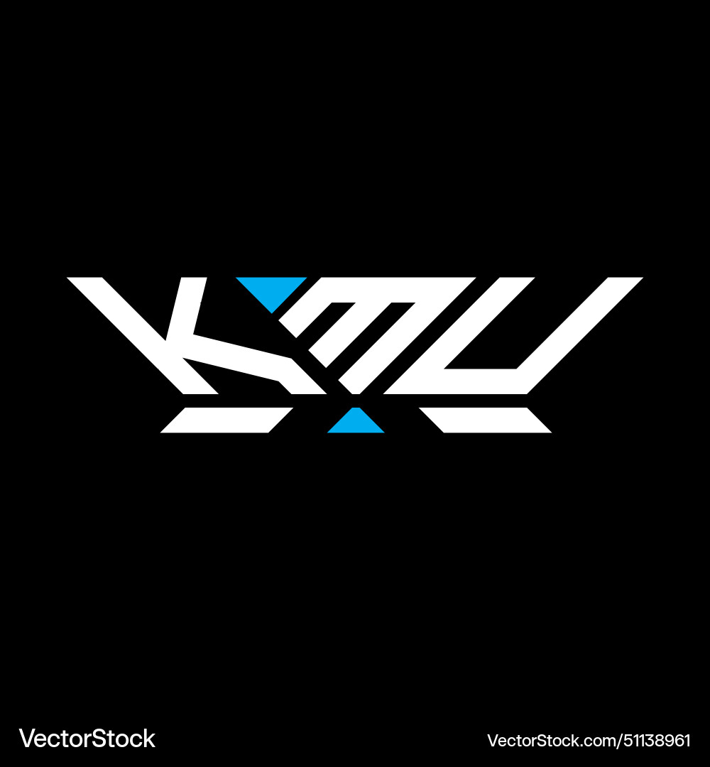 Kmu letter logo design kmu simple and modern logo Vector Image