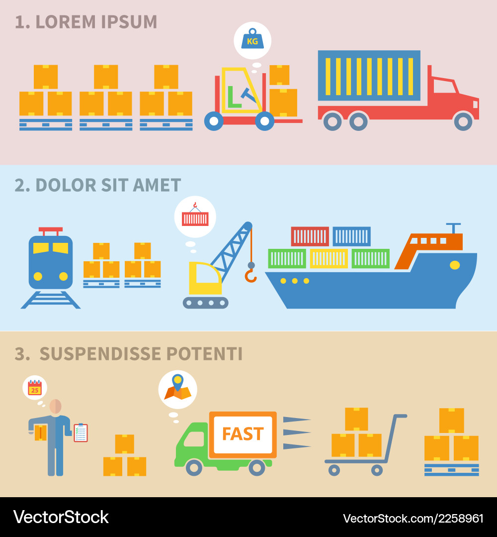 Logistic icons labels Royalty Free Vector Image