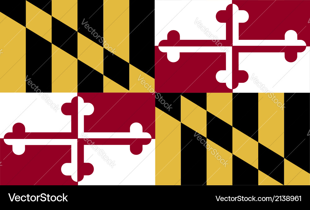 Maryland Flag Royalty Free Vector Image - VectorStock