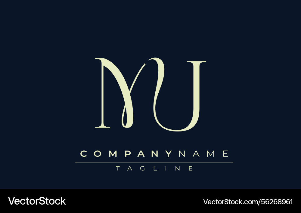 Mu abstract logo Royalty Free Vector Image - VectorStock