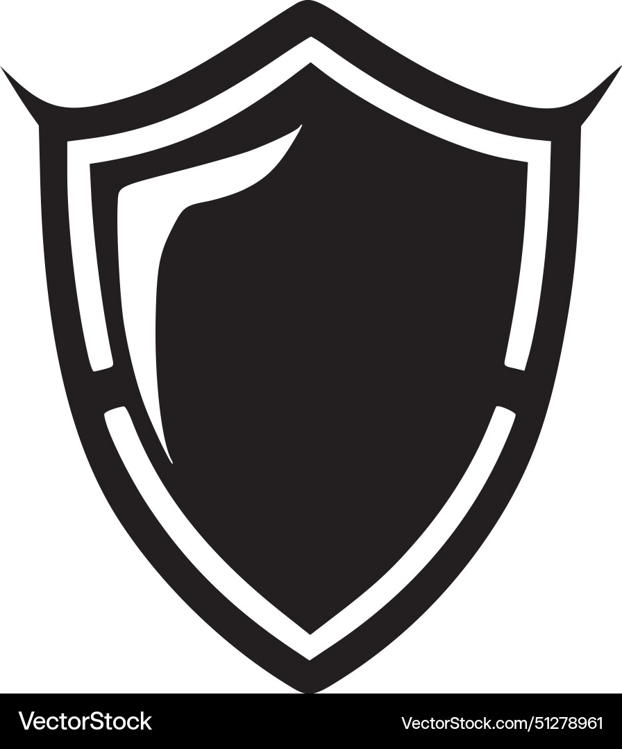 Shield - minimalist and simple silhouette Vector Image