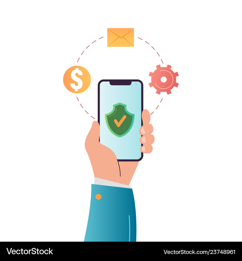 Wireless mobile technologies concept smartphone Vector Image