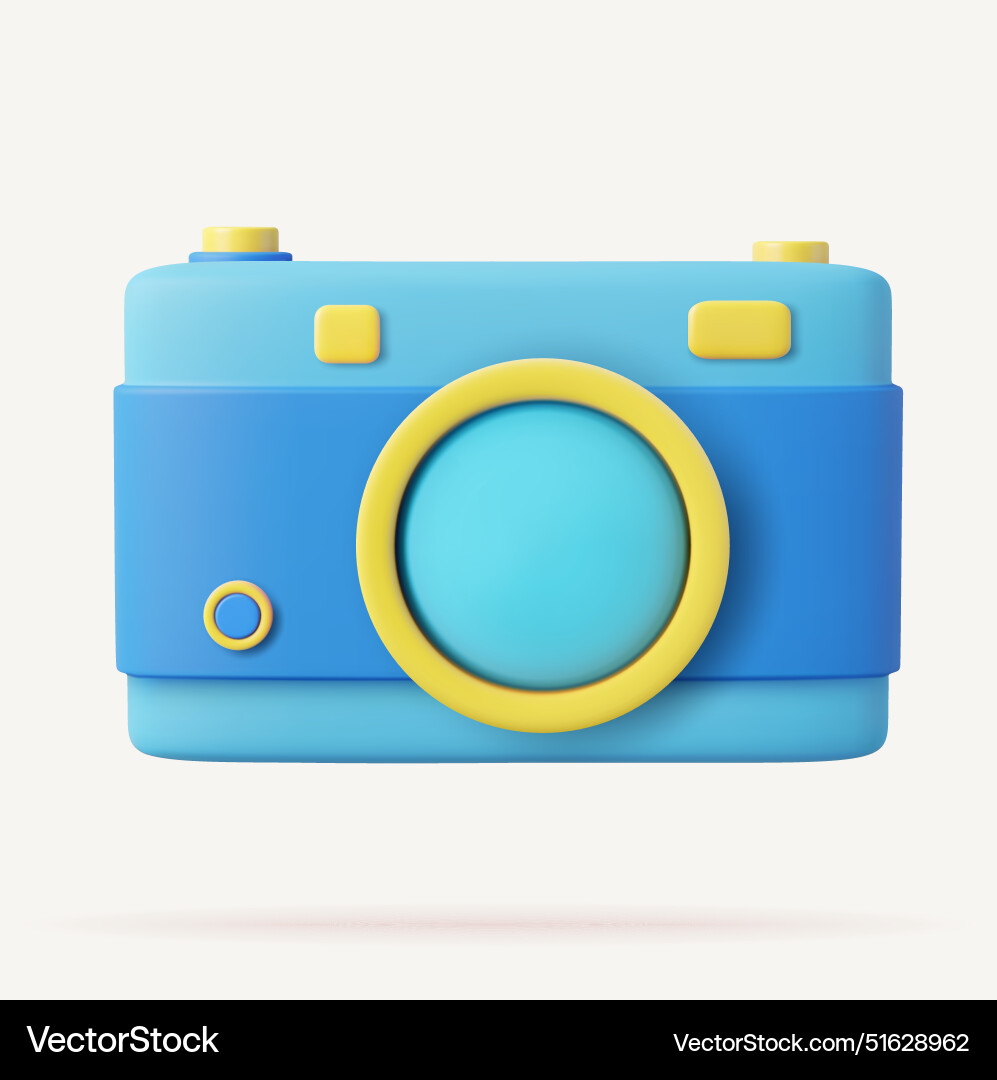 3d icon of photo camera Royalty Free Vector Image